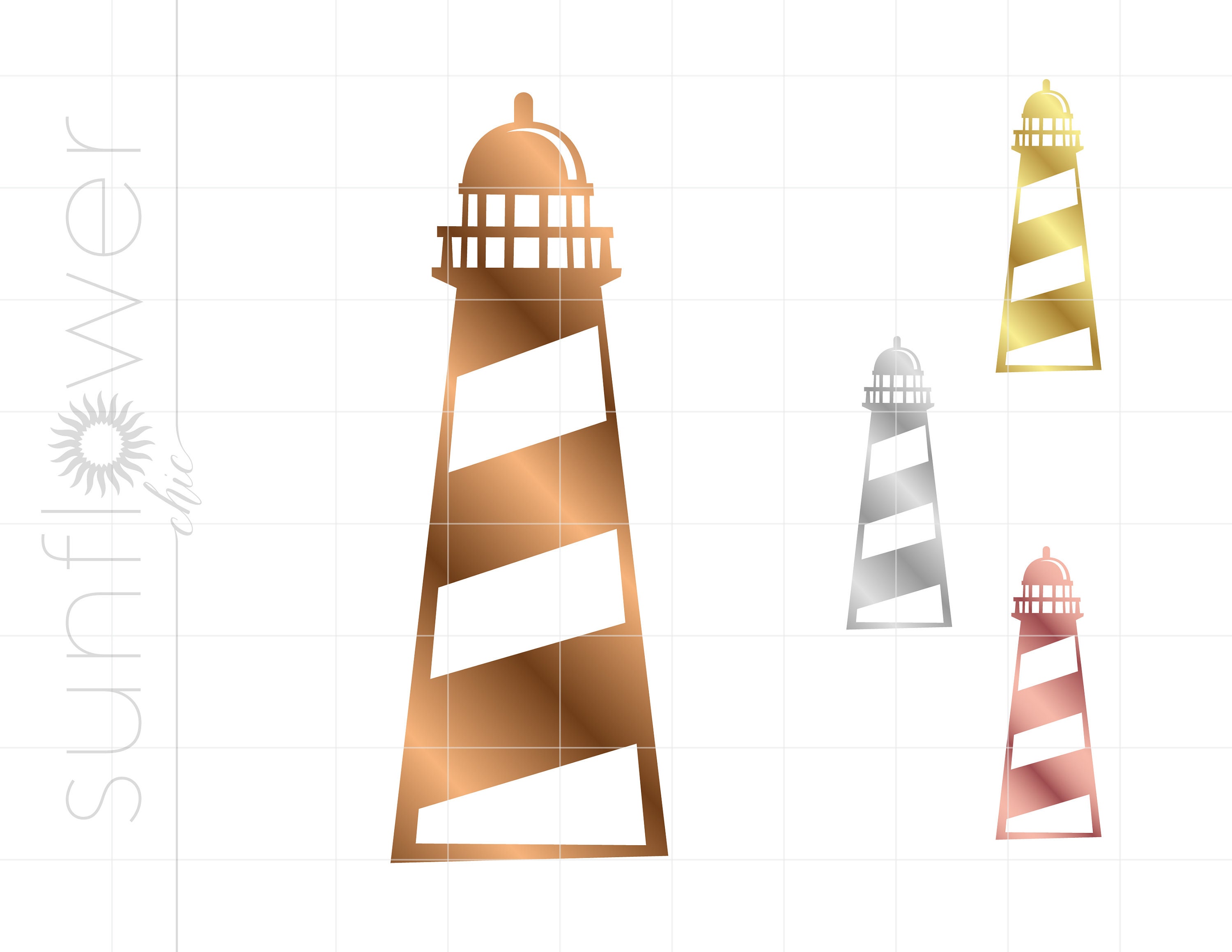 Gold Lighthouse Png Svg Dxf Jpg Pdf Downloads Gold Silver Rose Gold ...