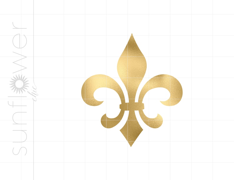 Gold Fleur De Lis Png Downloads | Gold Foil Fleur De Lis Cricut Cut ...