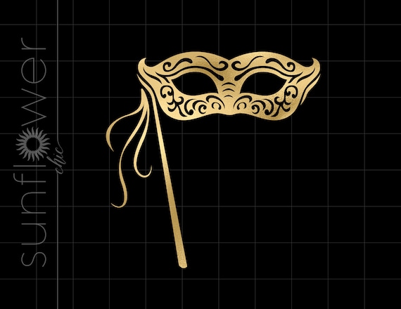 Gold Masquerade Mask Png Svg Clipart Downloads Gold Foil Etsy