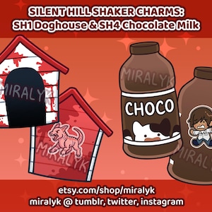 Silent Hill 1 & 4 Acrylic Shaker Charms - Doghouse or Chocolate Milk ...