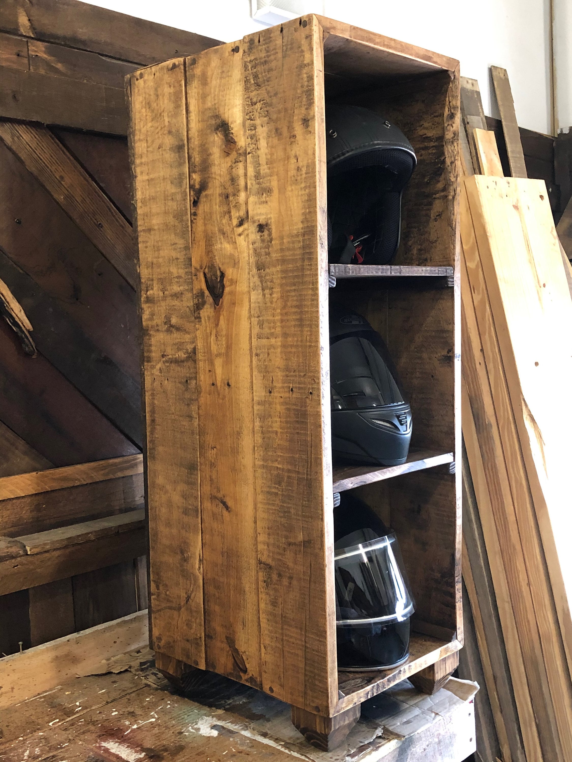 Motorcycle Helmet Storage Cabinet Motorbike Helmet Cabinet - Etsy Canada
