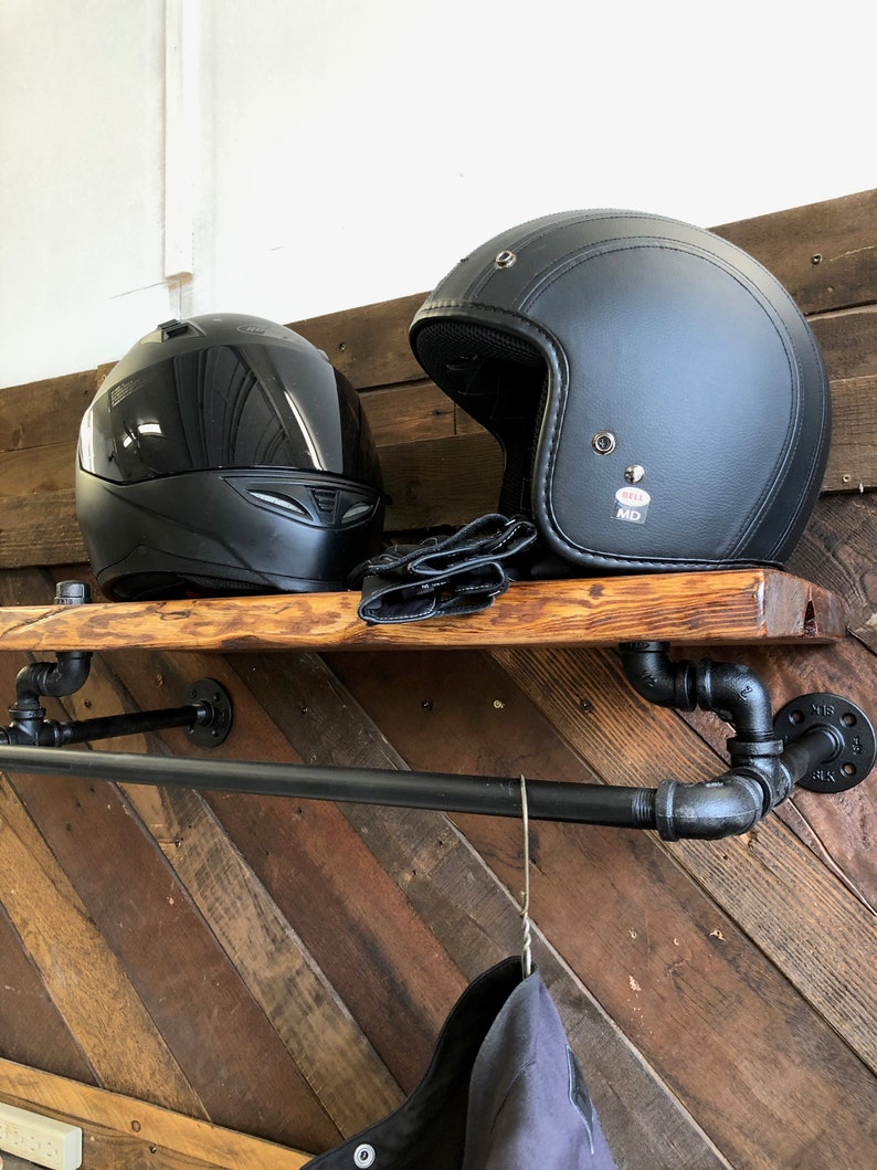 Motorcycle Helmet Shelf | Motorbike Helmet Shelf | Motorcycle Gear ...