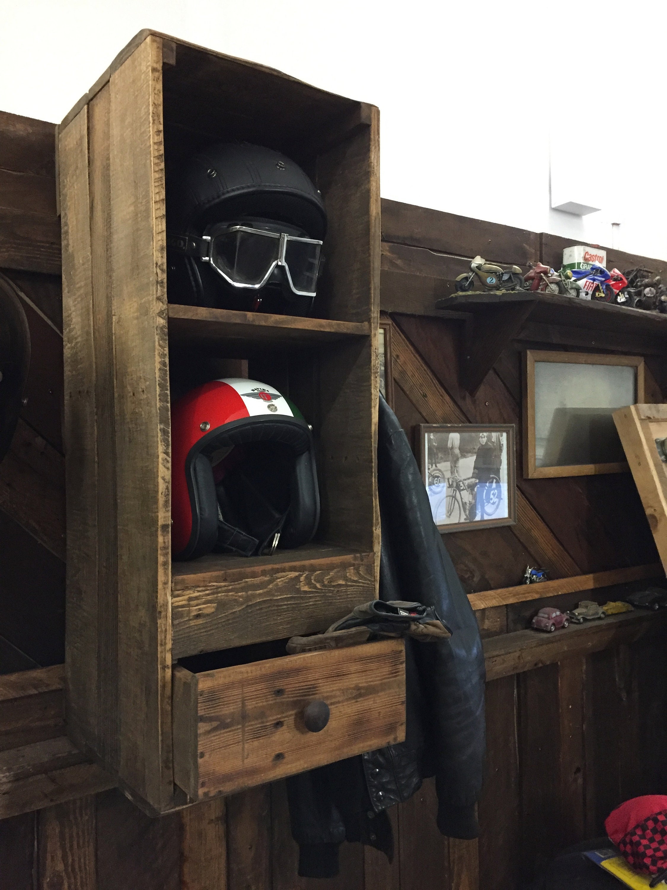 Motorcycle Helmet Storage Cabinet Motorbike Helmet Cabinet - Etsy Canada