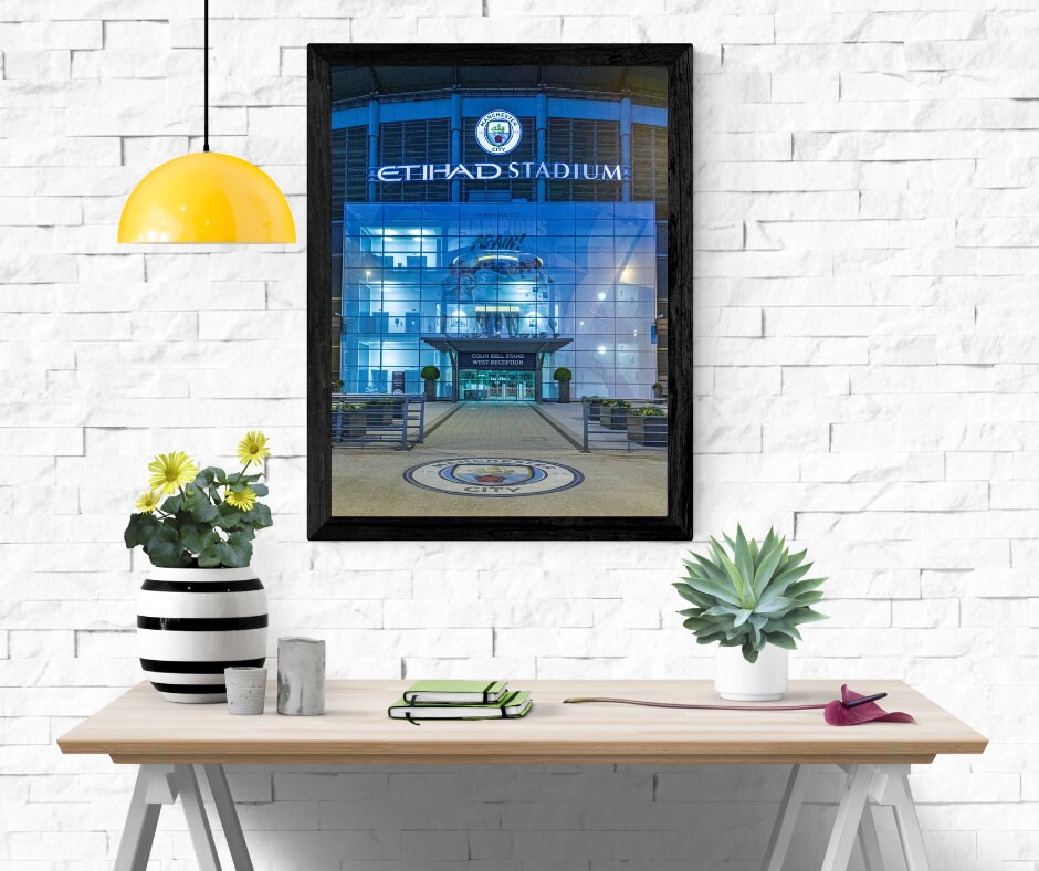 Manchester City FC West Reception the Etihad Stadium Manchester Wall ...