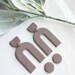Taupe Arches With Free Matching Studs POLYMER CLAY EARRINGS Handmade ...