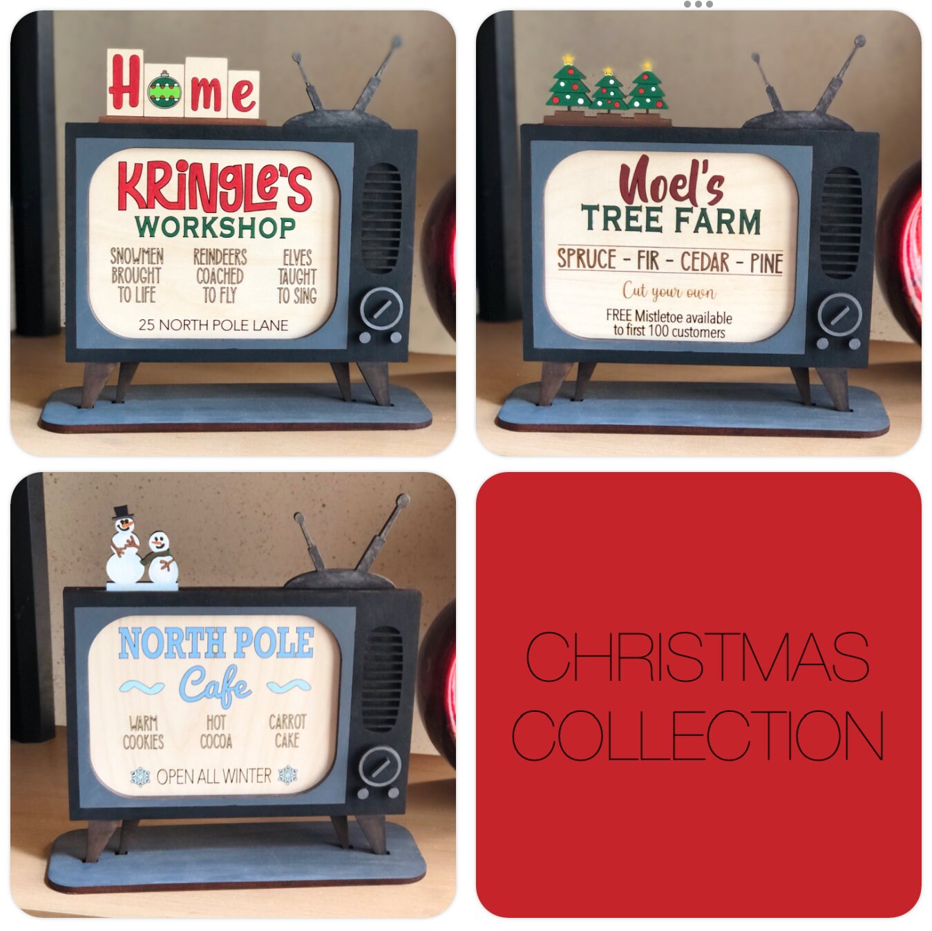 Interchangeable Seasonal SVG Holiday SVG Retro TV Frame - Etsy
