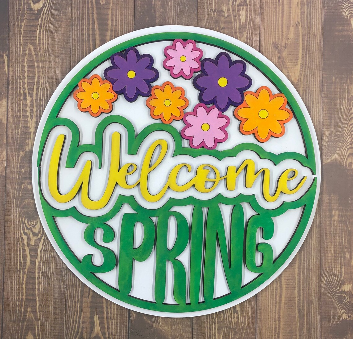 Svg Welcome Sign Front Door Svg Door Hanger Spring Welcome Sign
