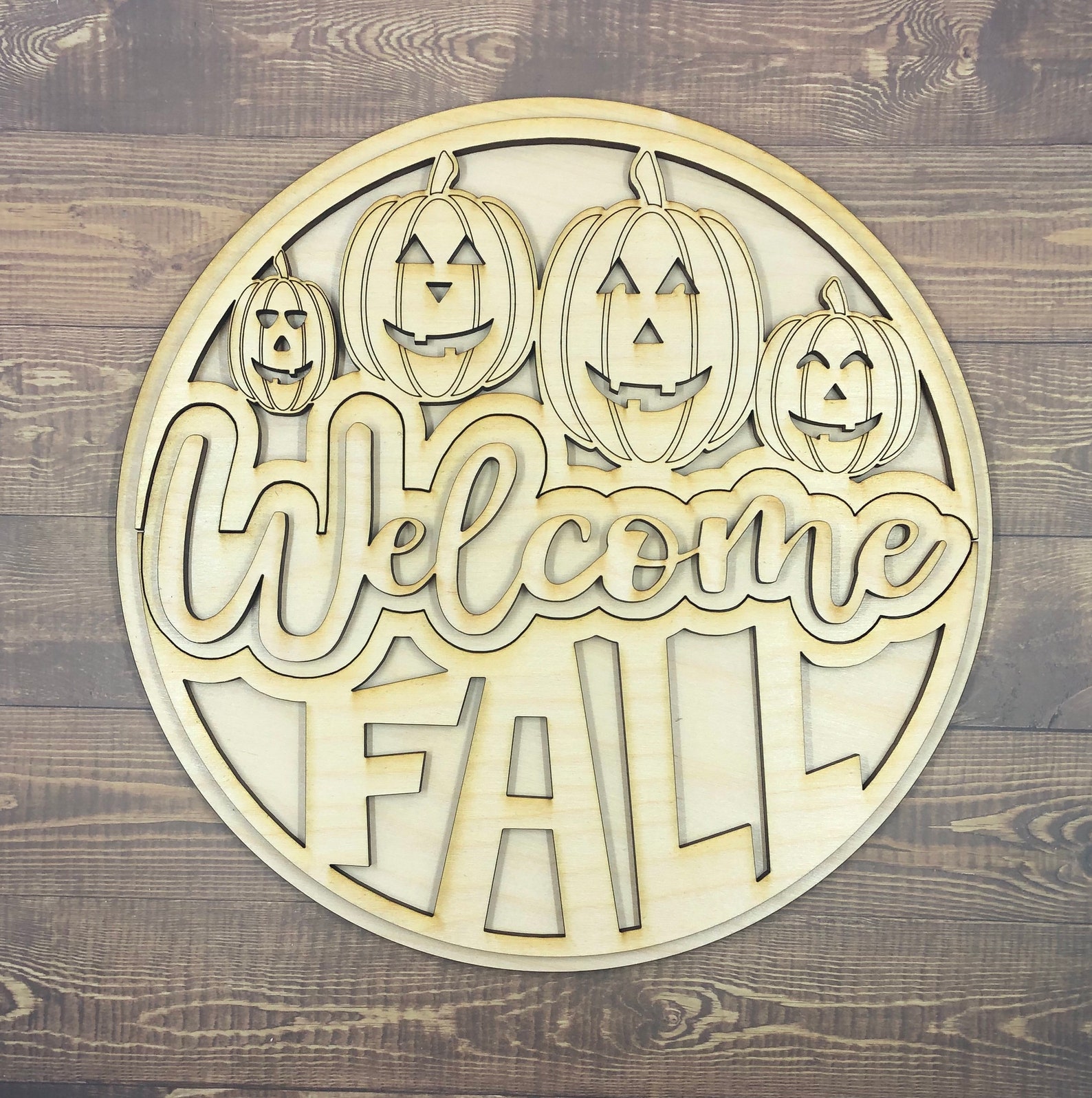 SVG Welcome Sign Front Door, SVG Door Hanger, Autumn Pumpkin Svg, Laser ...