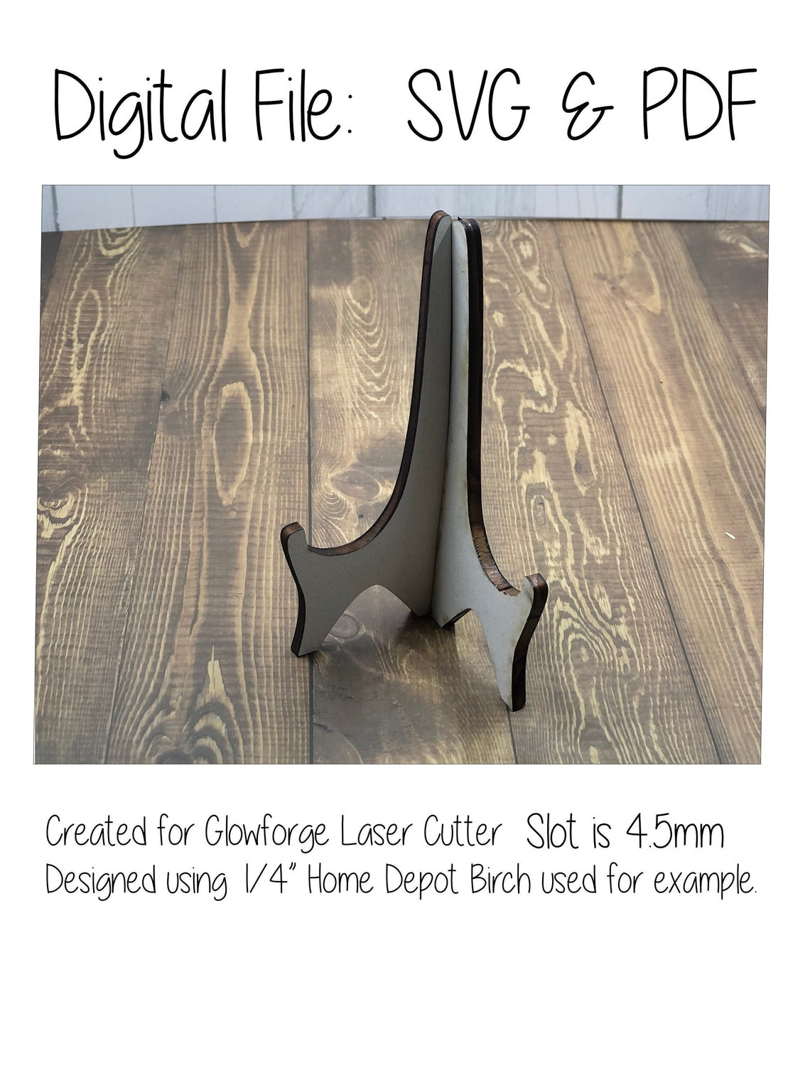 Mini Easel SVG File, SVG Laser Cut File Tier Tray Frame Easel, Tier ...