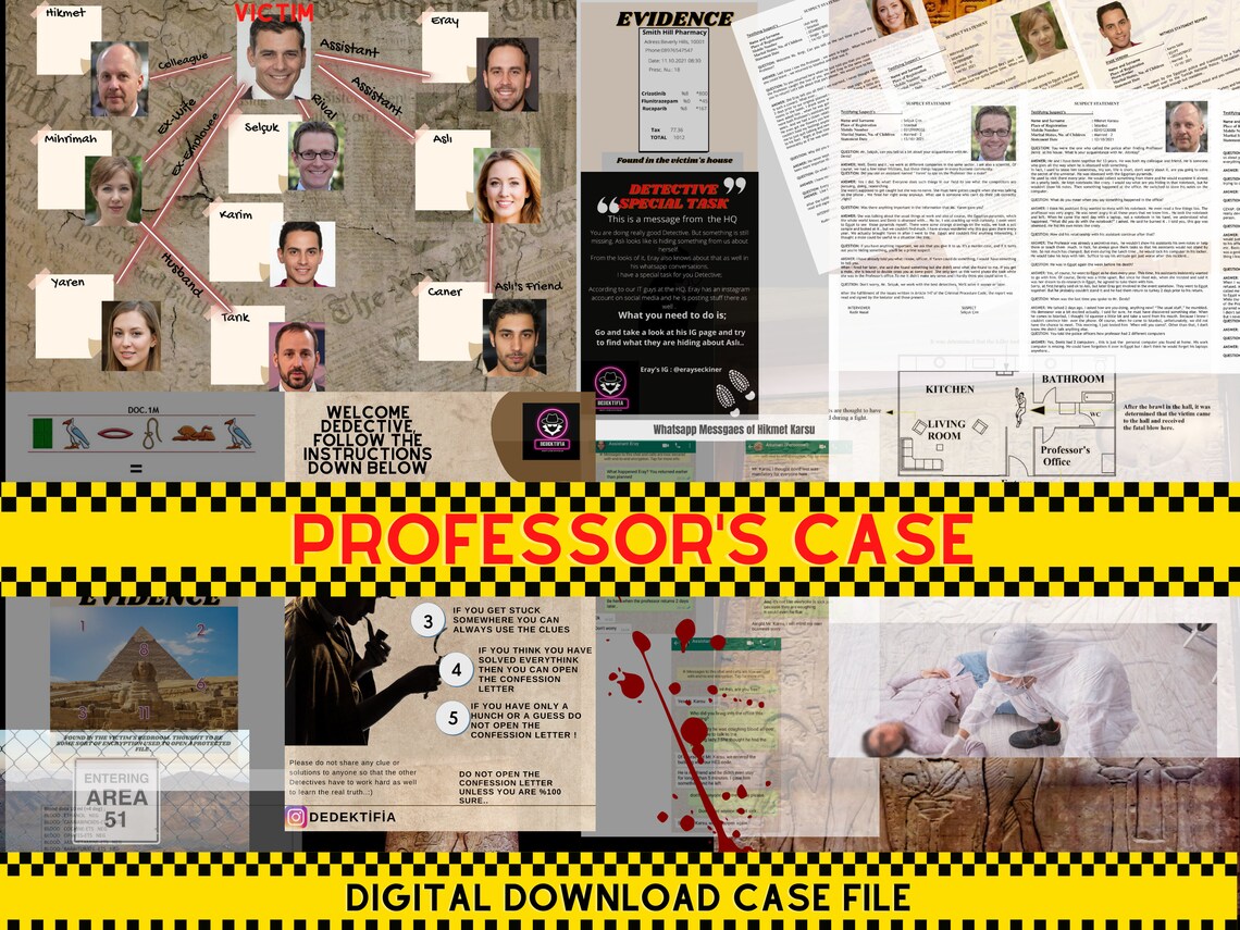 Printable Murder Mystery Game-digital Case-unsolved Mystery - Etsy