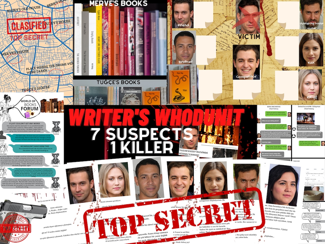 Printable Murder Mystery Case, Dedektifia Writer's Whodunit, Instant ...