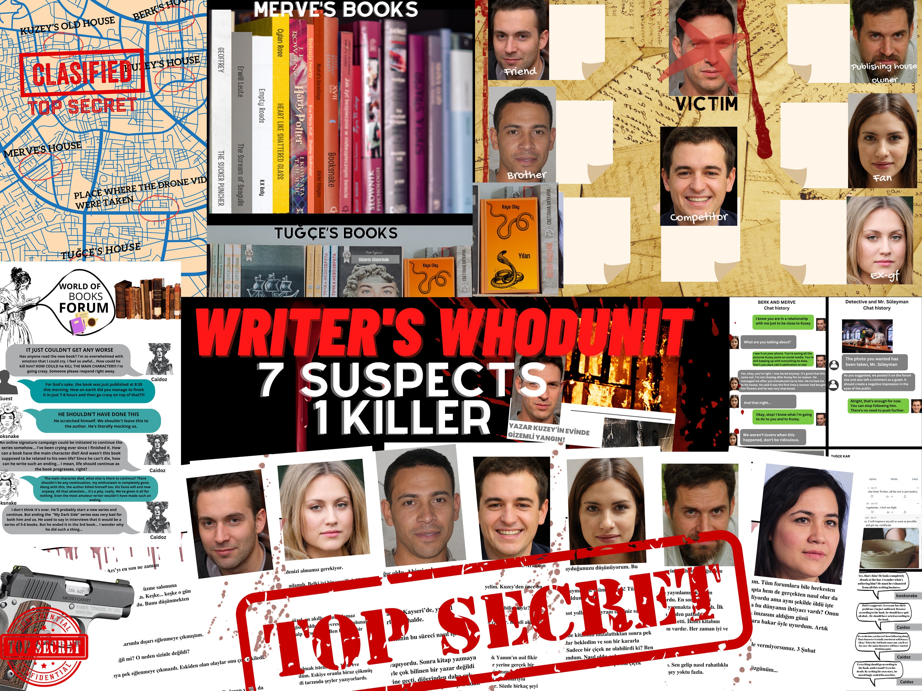 Printable Murder Mystery Case, Dedektifia Writer's Whodunit, Instant ...