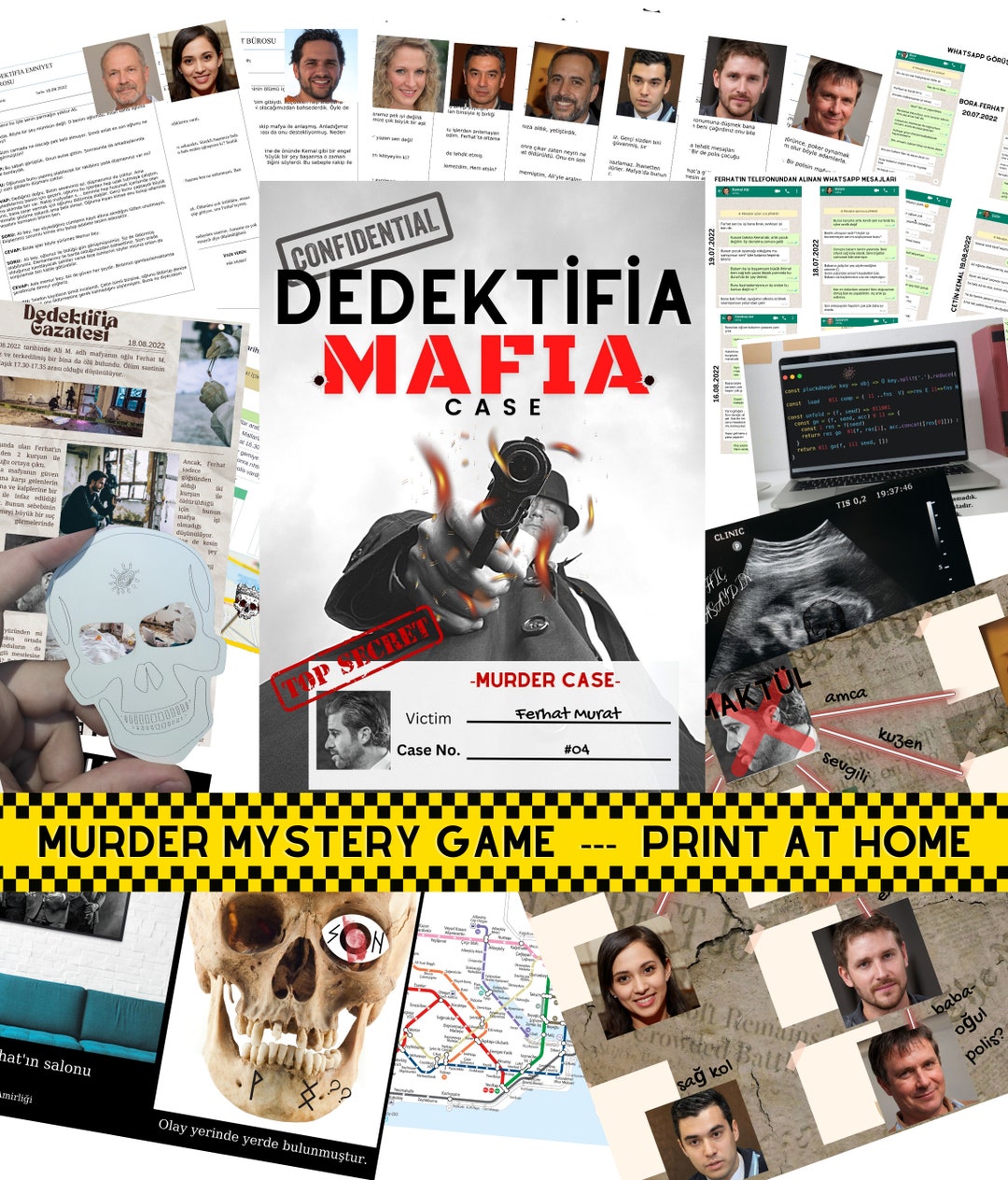 Printable Murder Mystery Game Cold Case-serial Killer - Etsy