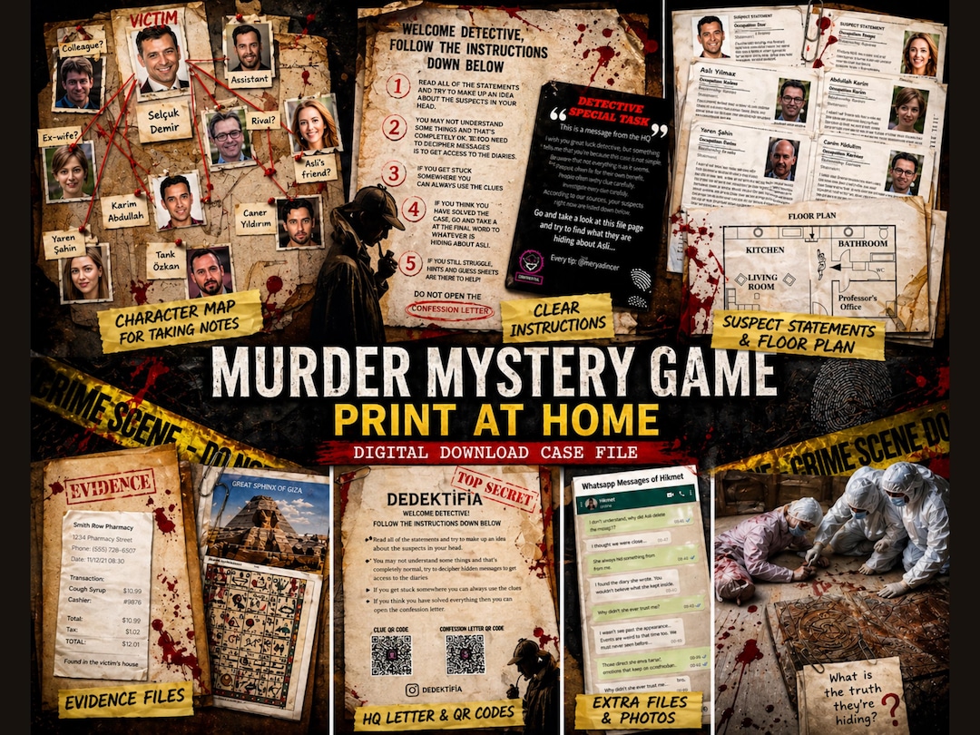Printable Murder Mystery Game-digital Case-unsolved Mystery Case File ...