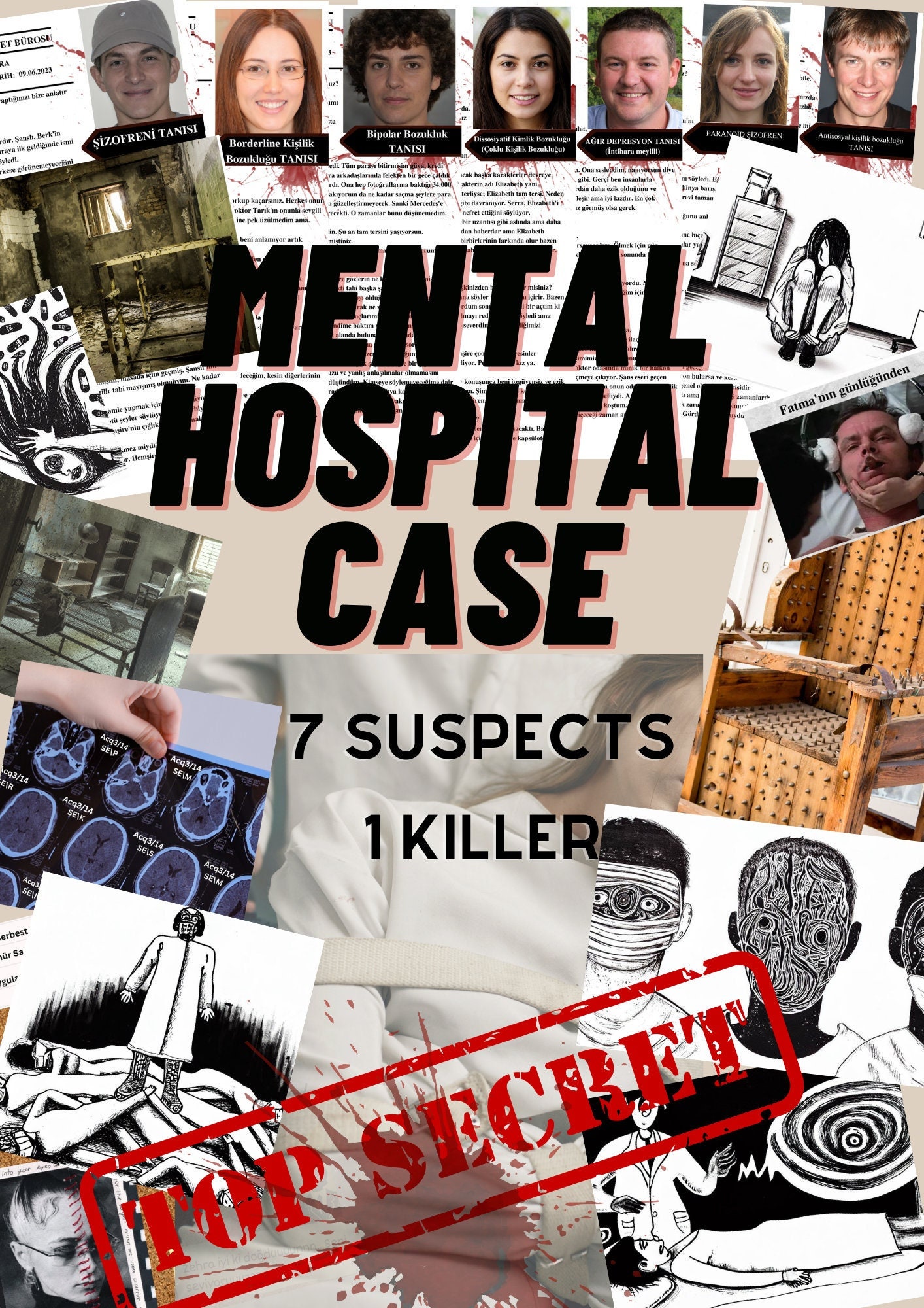 Mental Asylum Murder,printable Detective Game,unsolved Cold Case Files ...