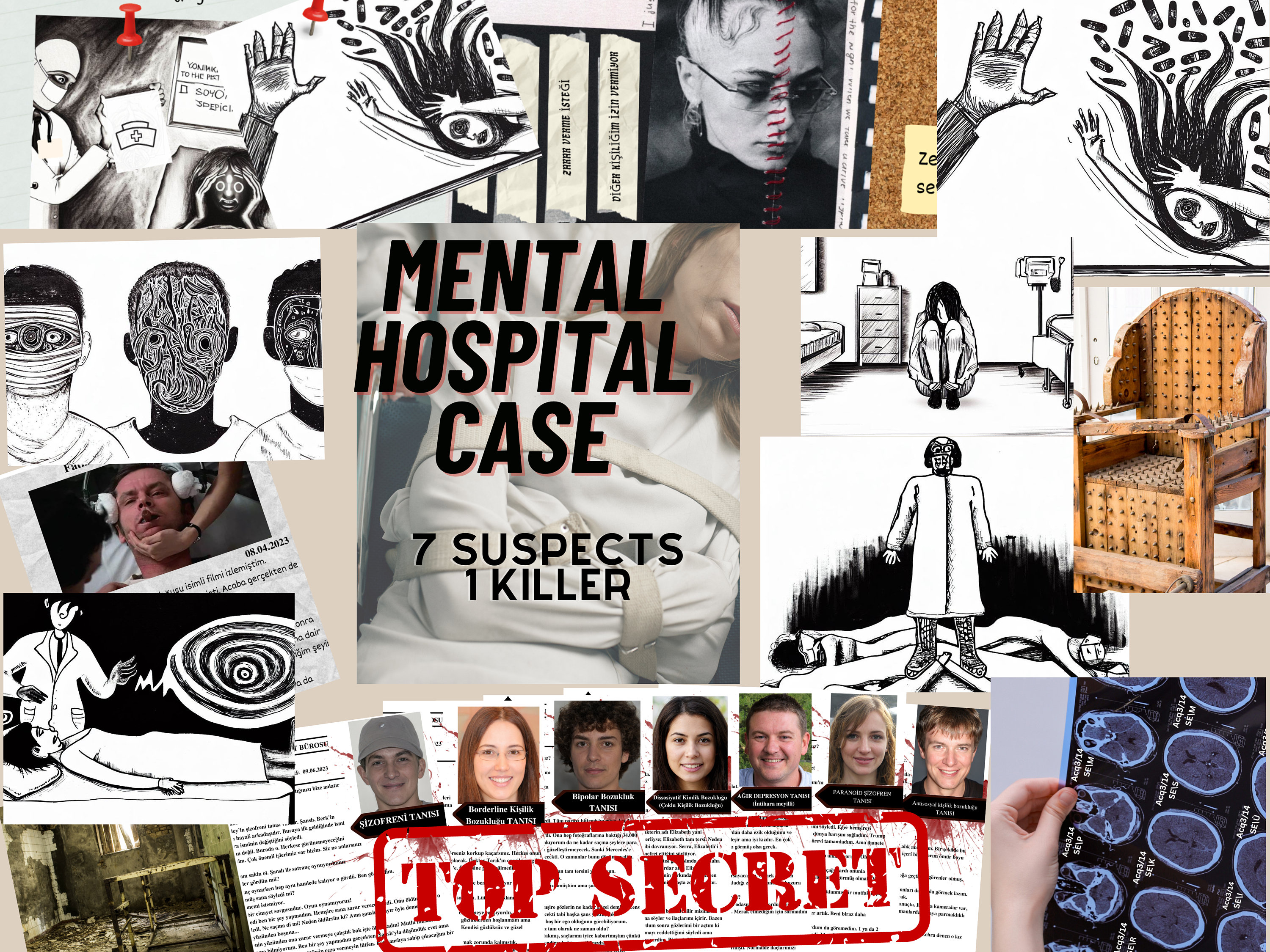 Mental Asylum Murder,printable Detective Game,unsolved Cold Case Files ...
