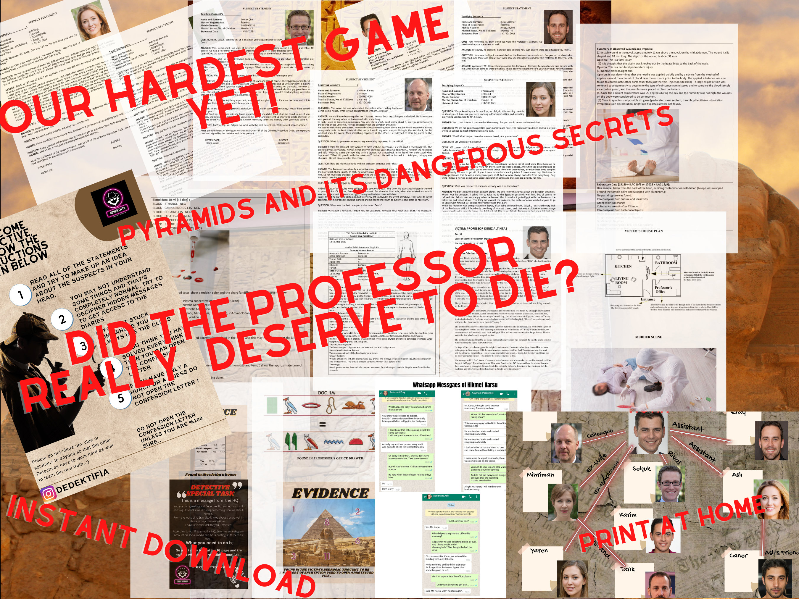 Printable Murder Mystery Game-digital Case-unsolved Mystery Case File ...