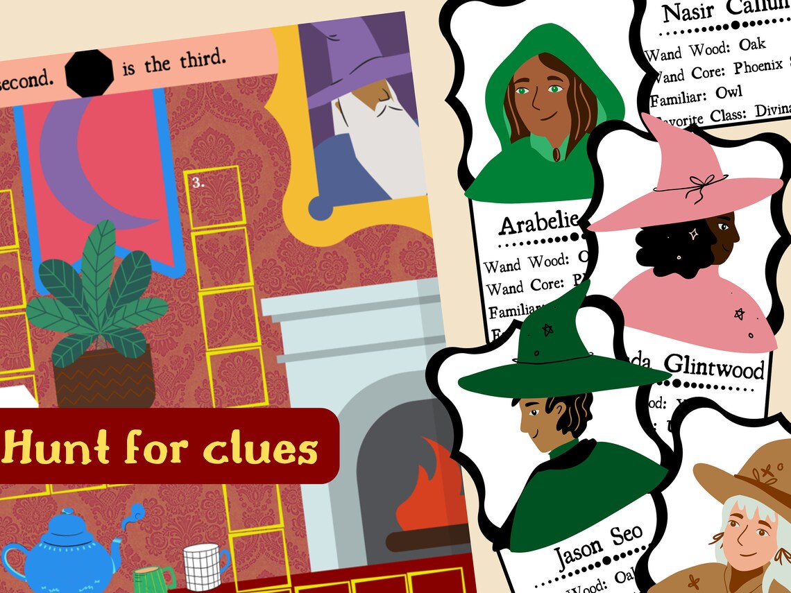 Wizard Escape Room for Kids Printable Magic School Game DIY Kit ...