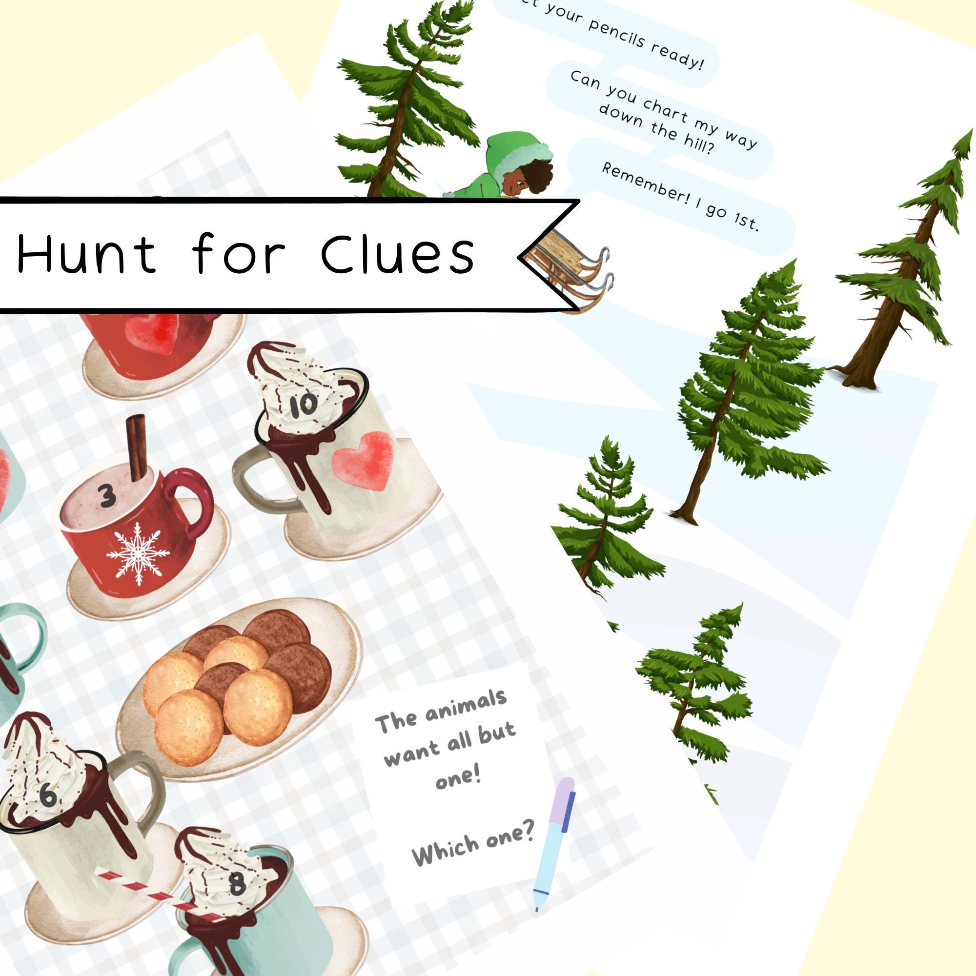 Winter Escape Game for Kids | Holiday Printable Escape Room Game DIY ...