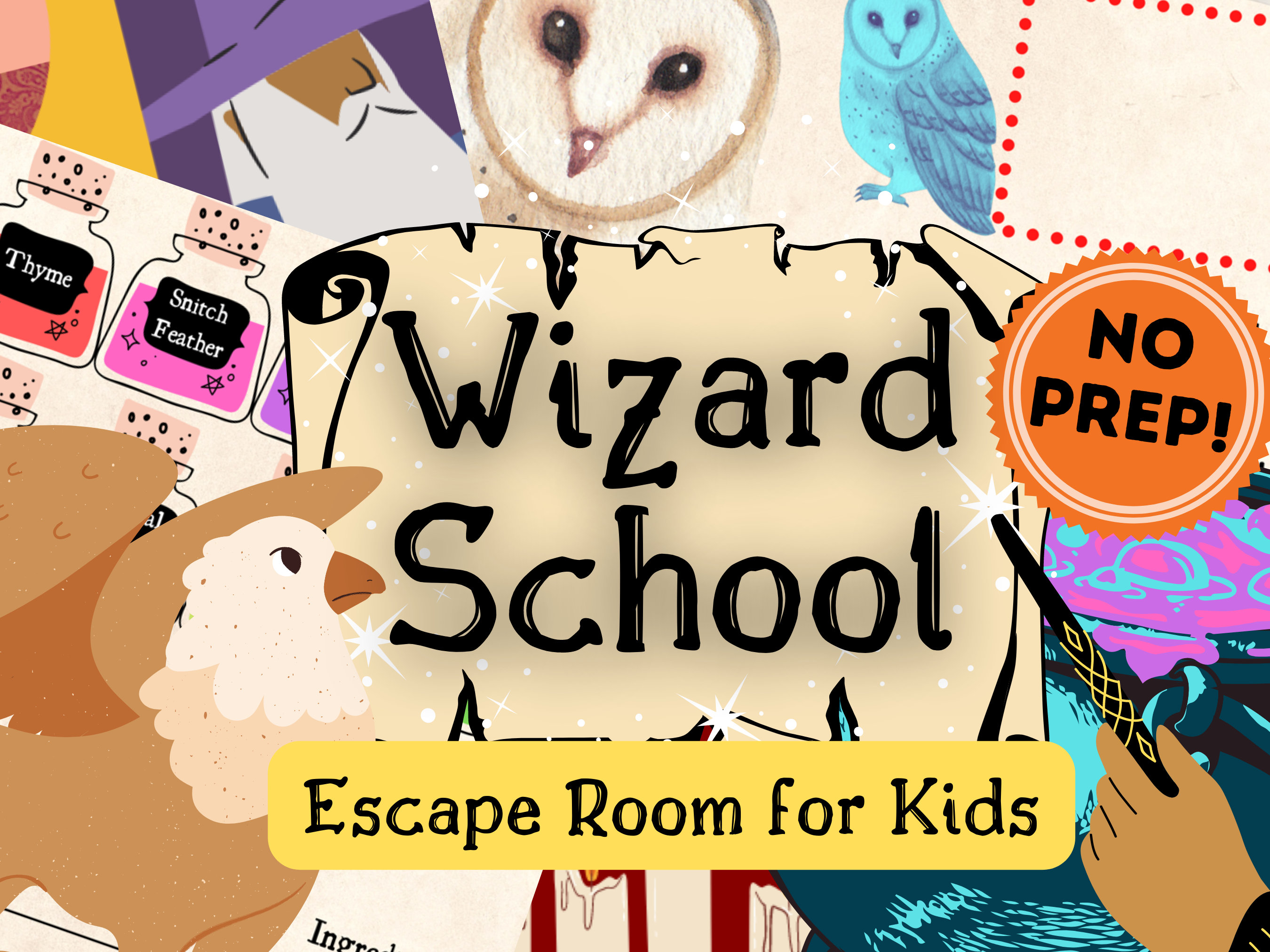 Wizard Escape Room for Kids Printable Magic School Game DIY Kit ...