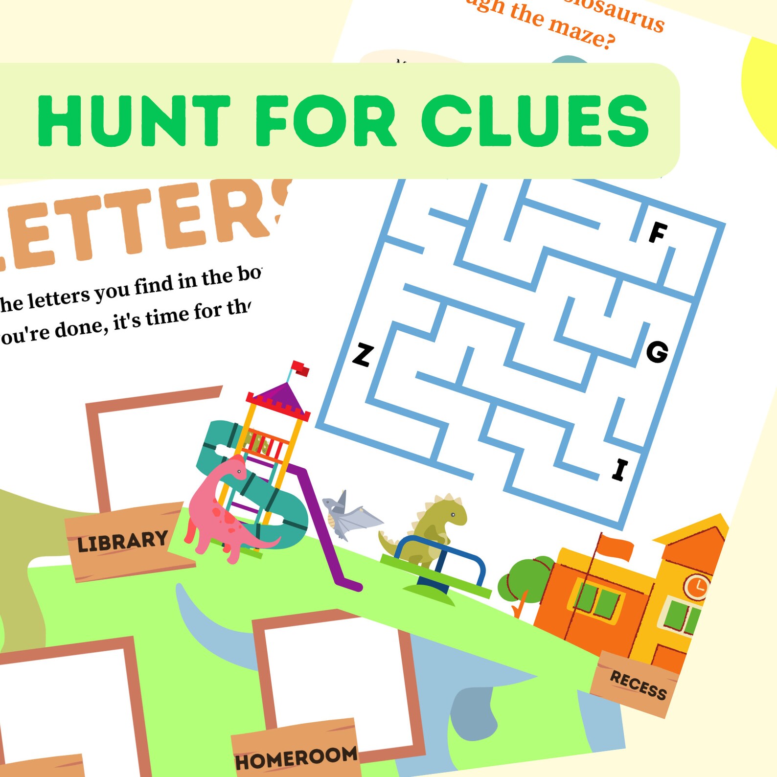 Dinosaur Escape Room for Kids Dinosaur Preschool Escape Room Printable ...