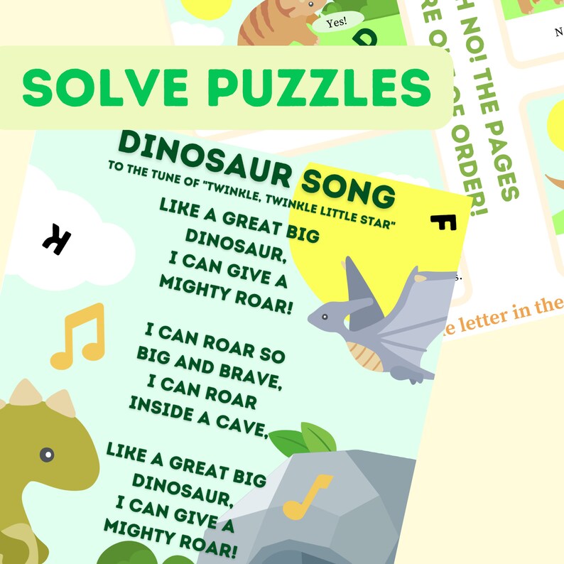 Dinosaur Escape Room for Kids Dinosaur Preschool Escape Room | Etsy