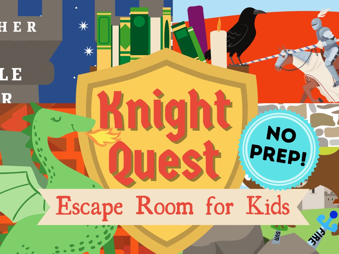 Knight Escape Room for Kids Printable Escape Room Game DIY Kit ...