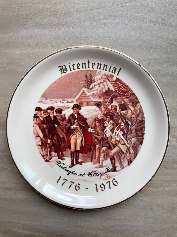 Collectibles Vintage Porcelain USA Bicentennial Plate Art ...
