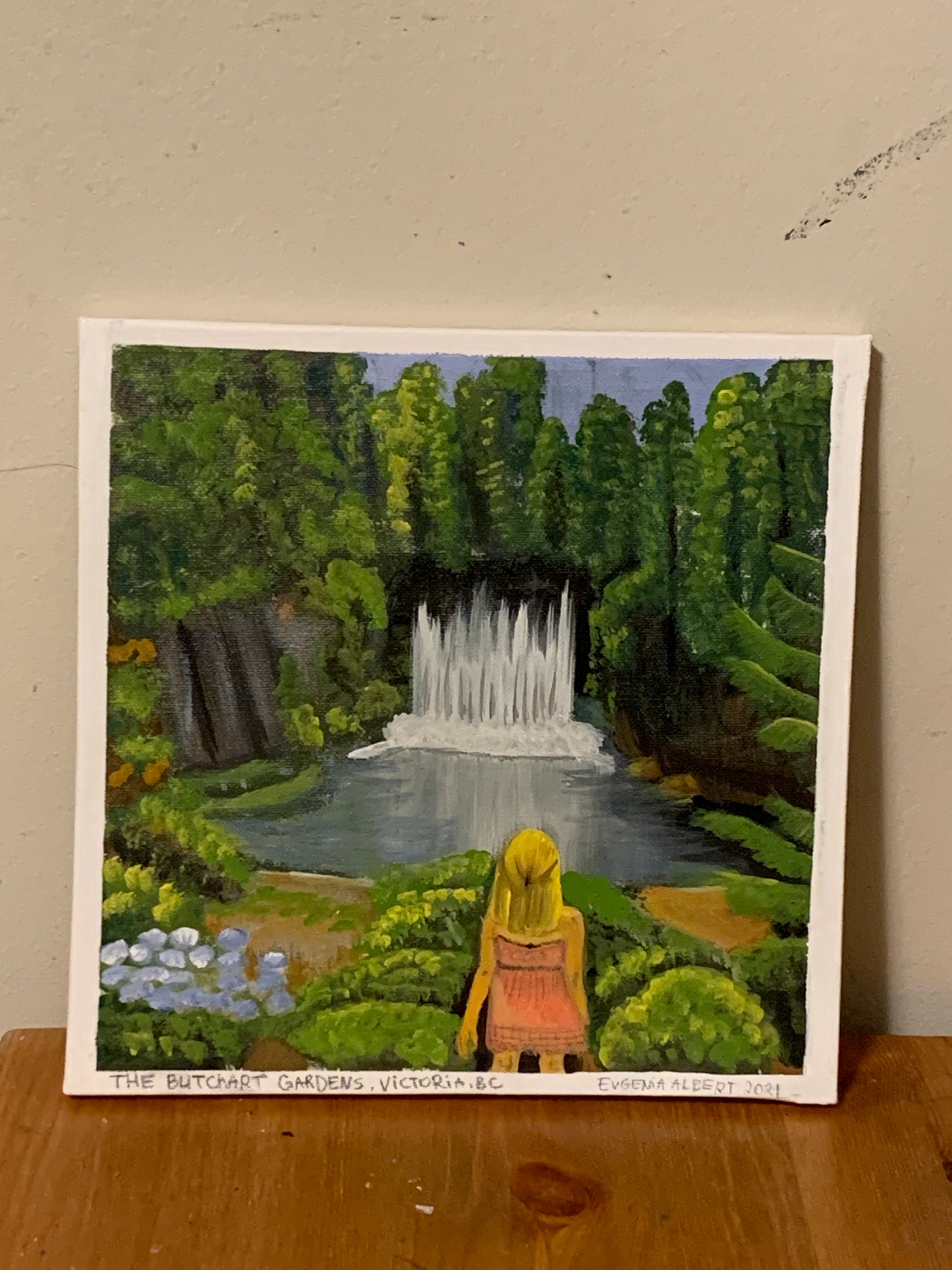 Original Acrylic Painting of Butchart Gardens - Etsy