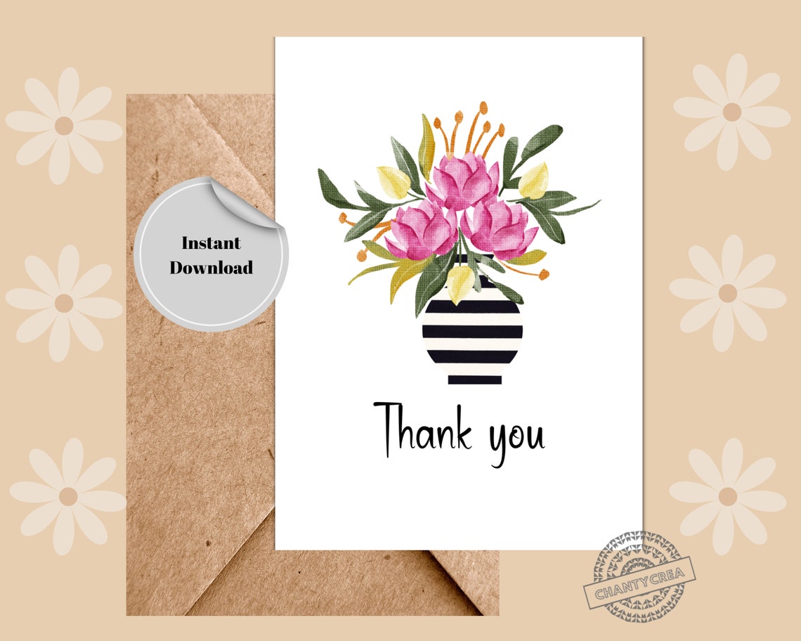 Thank You Printable Card | Gratitude Card | Appreciation Card |thank ...