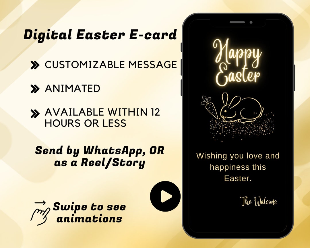 Electronic Happy Easter Card | Personalized Easter Card | Animated E ...