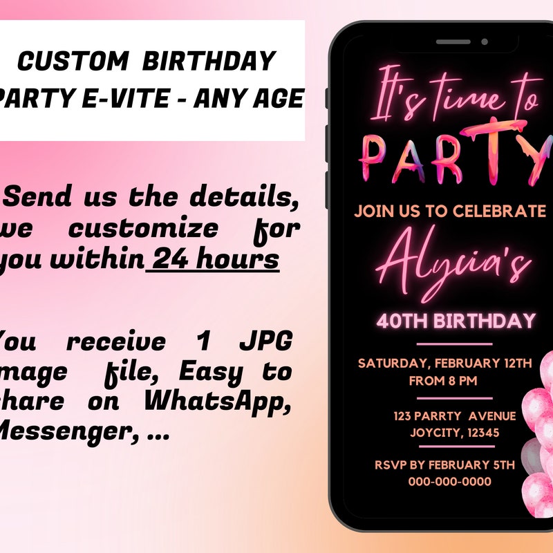 Orange Birthday Itenary - Etsy