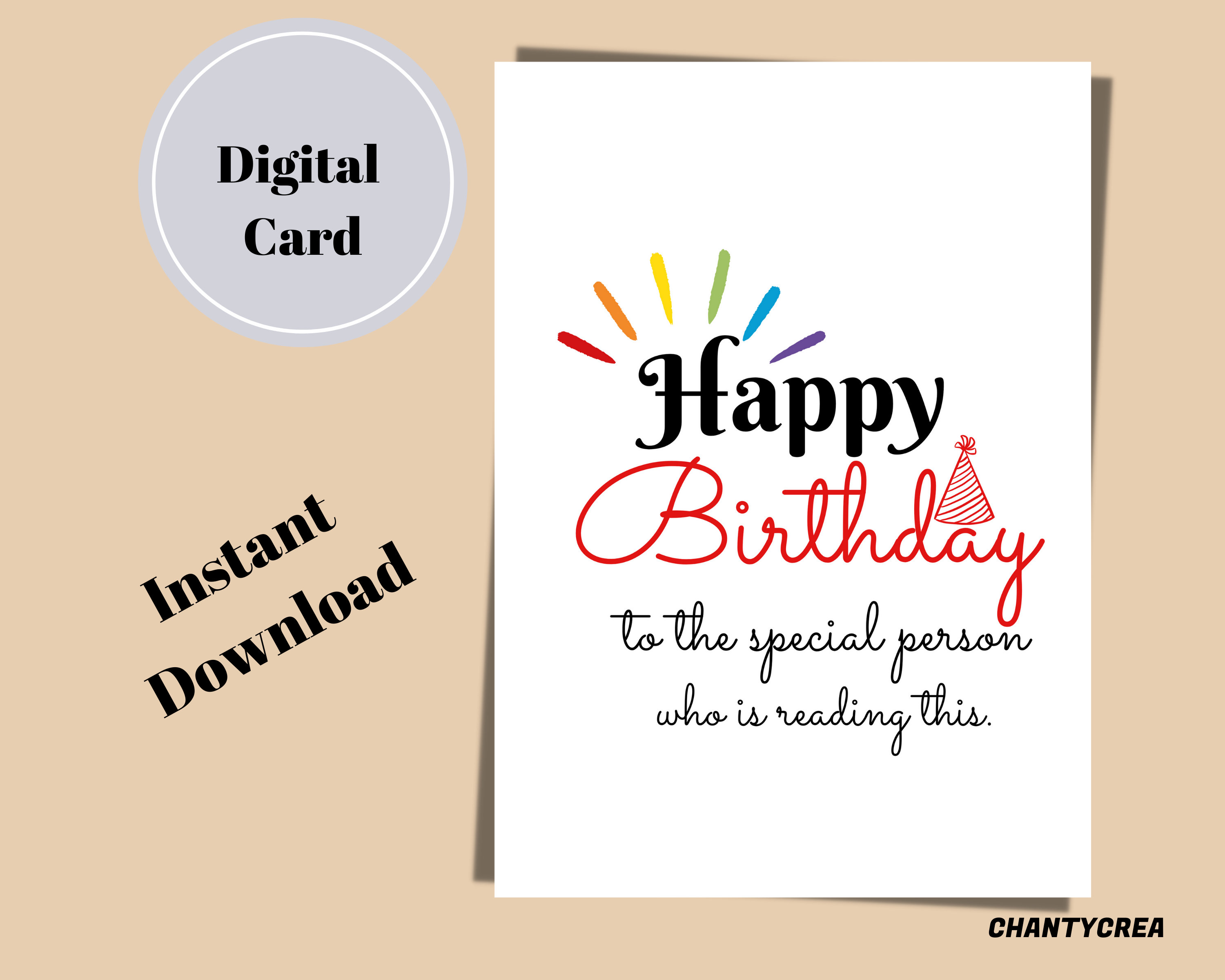 Happy Birthday Card Printable PDF | DIY Birthday Card for Friend ...