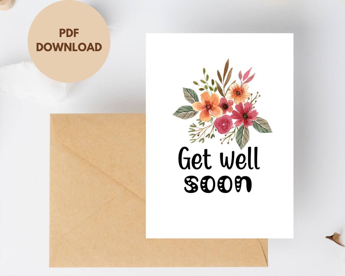Get Well Soon Card for Download | Printable Card for Friends and Family ...