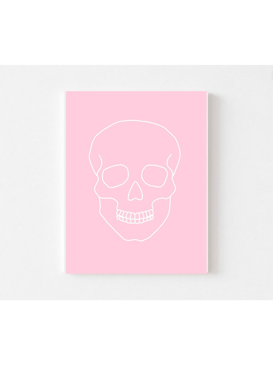 Pink Skull Wall Art, Girly Wall Art, Preppy Wall Art, Preppy Picture ...