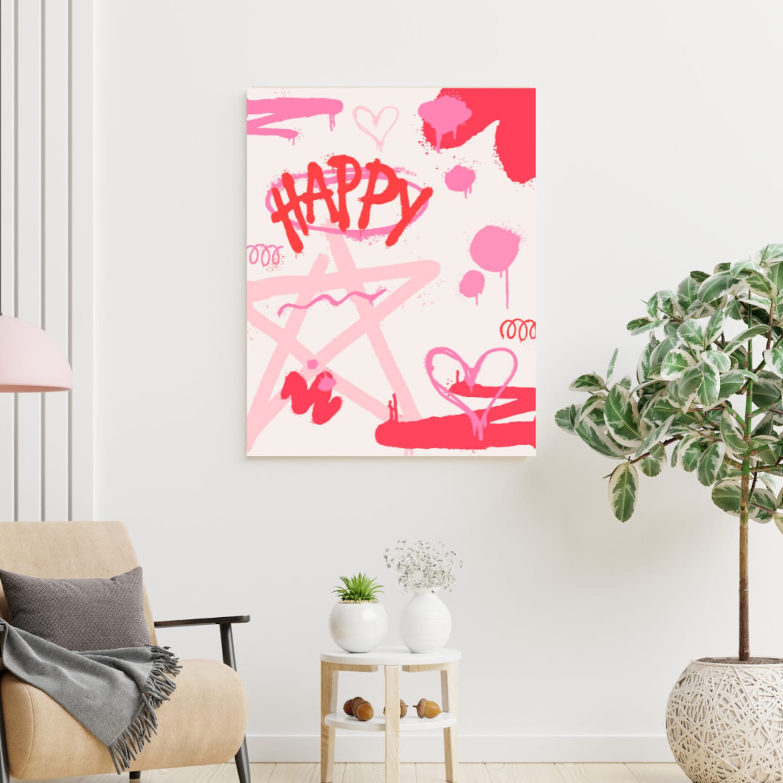 Pink Wall Collage Kit, Preppy Wall Art, Pink Wall Decor, Girls Dorm ...