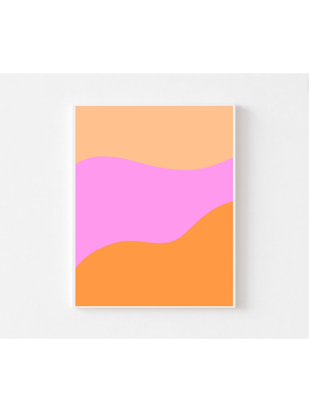 Abstract Wall Art, Pink Orange Wall Art, Printable Wall Art, Dorm Room ...