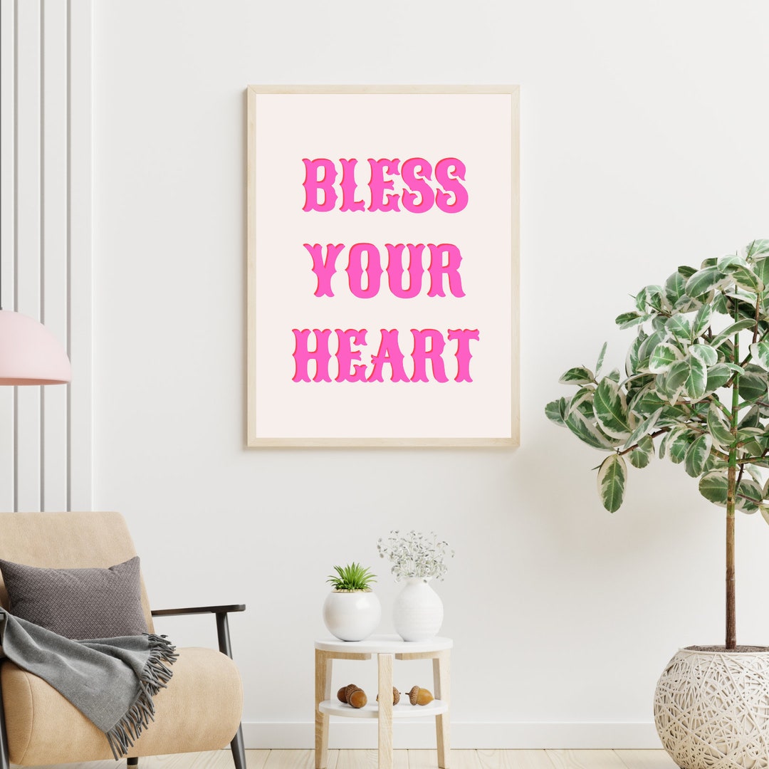 Bless Your Heart Western Poster - Etsy