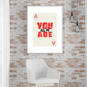 Playing Card Wall Art | Trendy Poster | Red and Black Wall Art ...