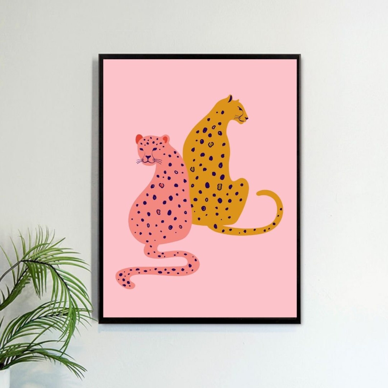 Cheetah Poster, Pink Wall Art, Pink Funky Poster, Girly Room Decor ...