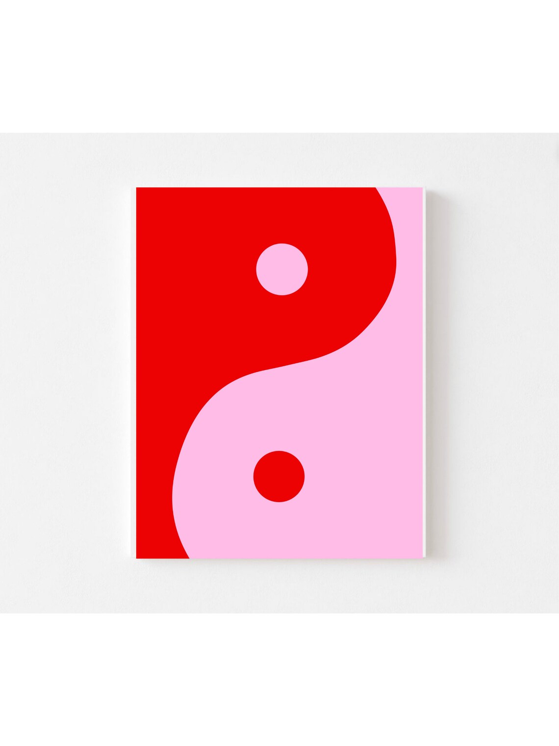 Pink Ying Yang Graphic Wall Art Printable Download Pink | Etsy