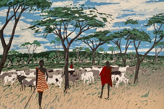 Masai Family Painting