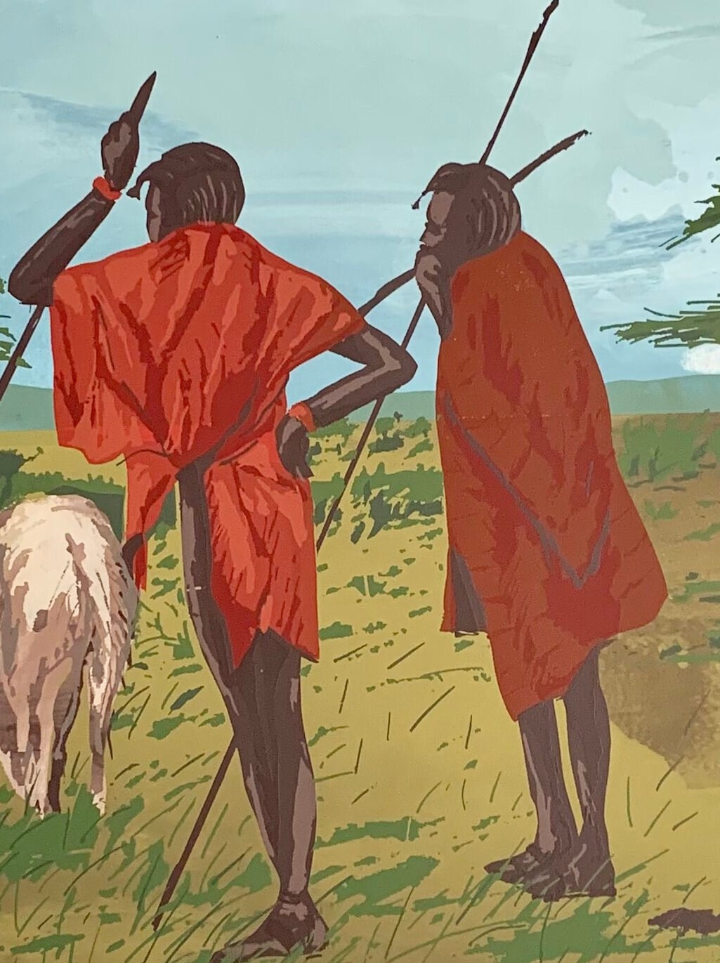 Enrica Marshall's African Village Art, "inkera" 13 1/2" X 16" Serigraph ...