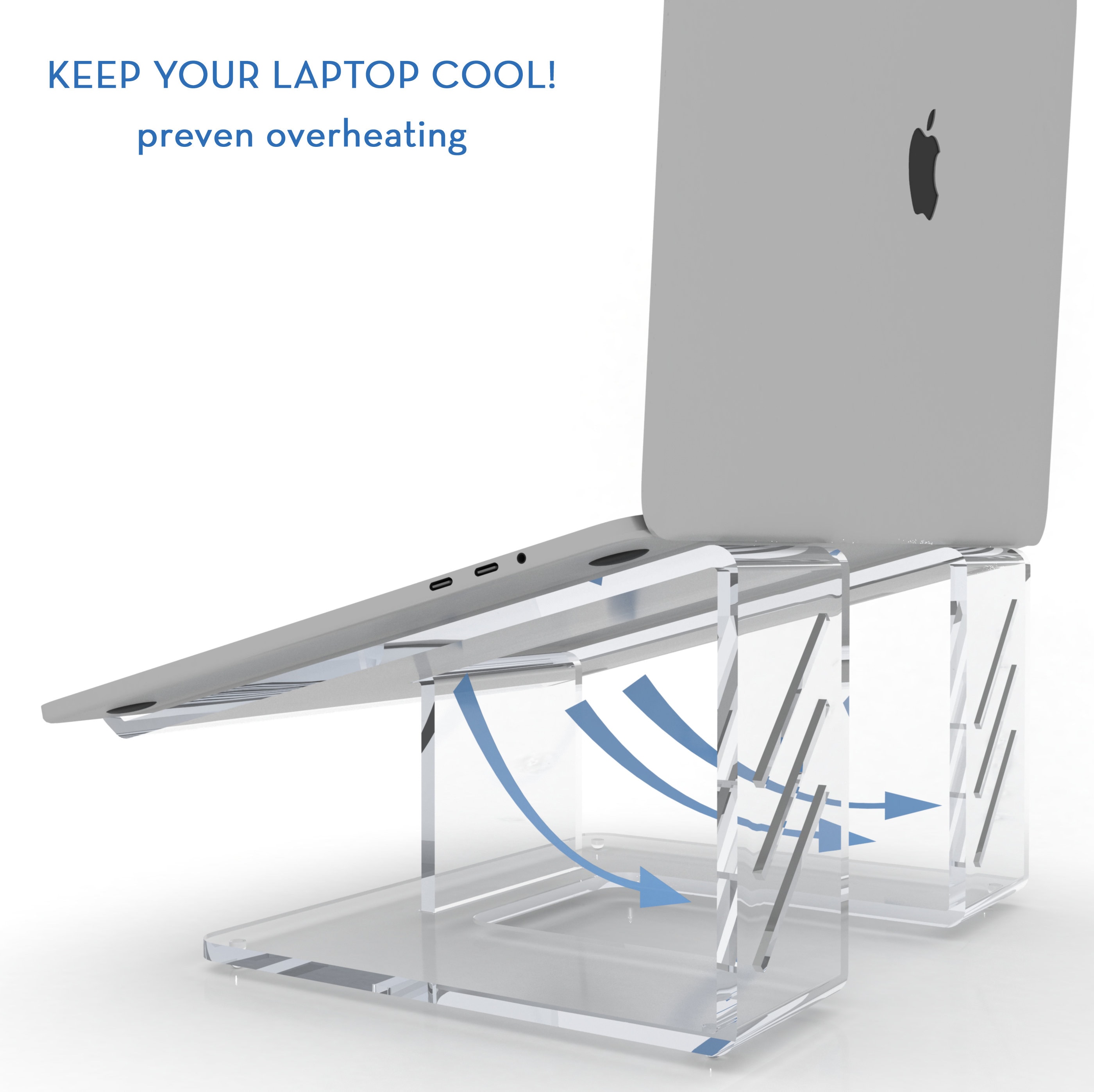 Vray Designs Acrylic Laptop Stand, Ergonomic Laptop Stand, Portable ...