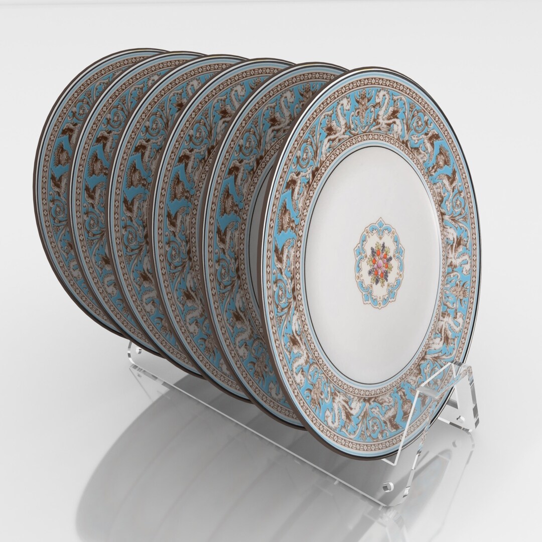 Clear Acrylic Plate Stand: Elegant Dinnerware Display - Holds 6 Plates ...