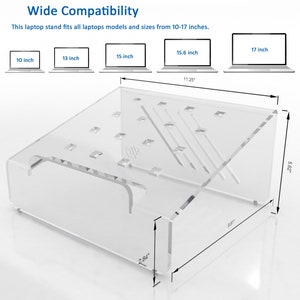 Clear Acrylic Laptop Stand, Portable & Ergonomic Laptop Stand Acrylic ...