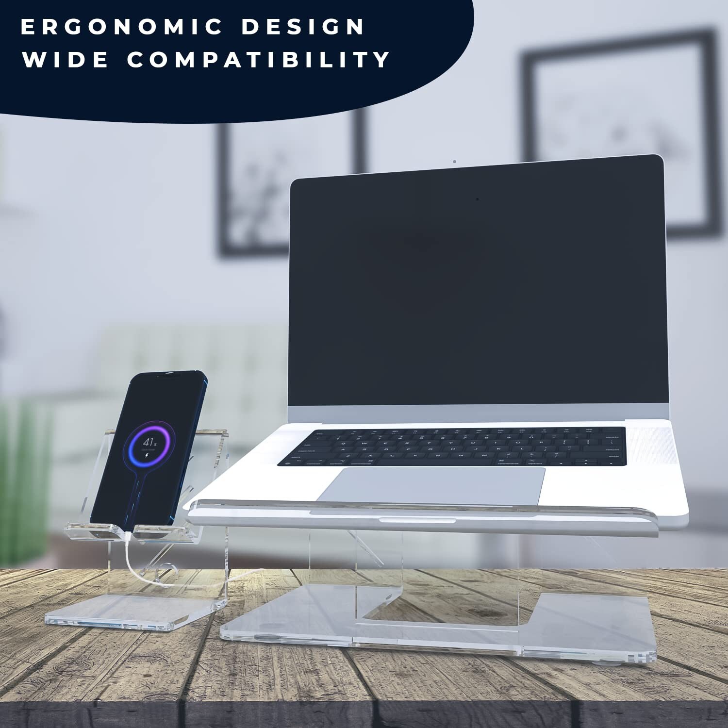 Acrylic Laptop Stand & Acrylic Cell Phone Stand Compatible - Etsy