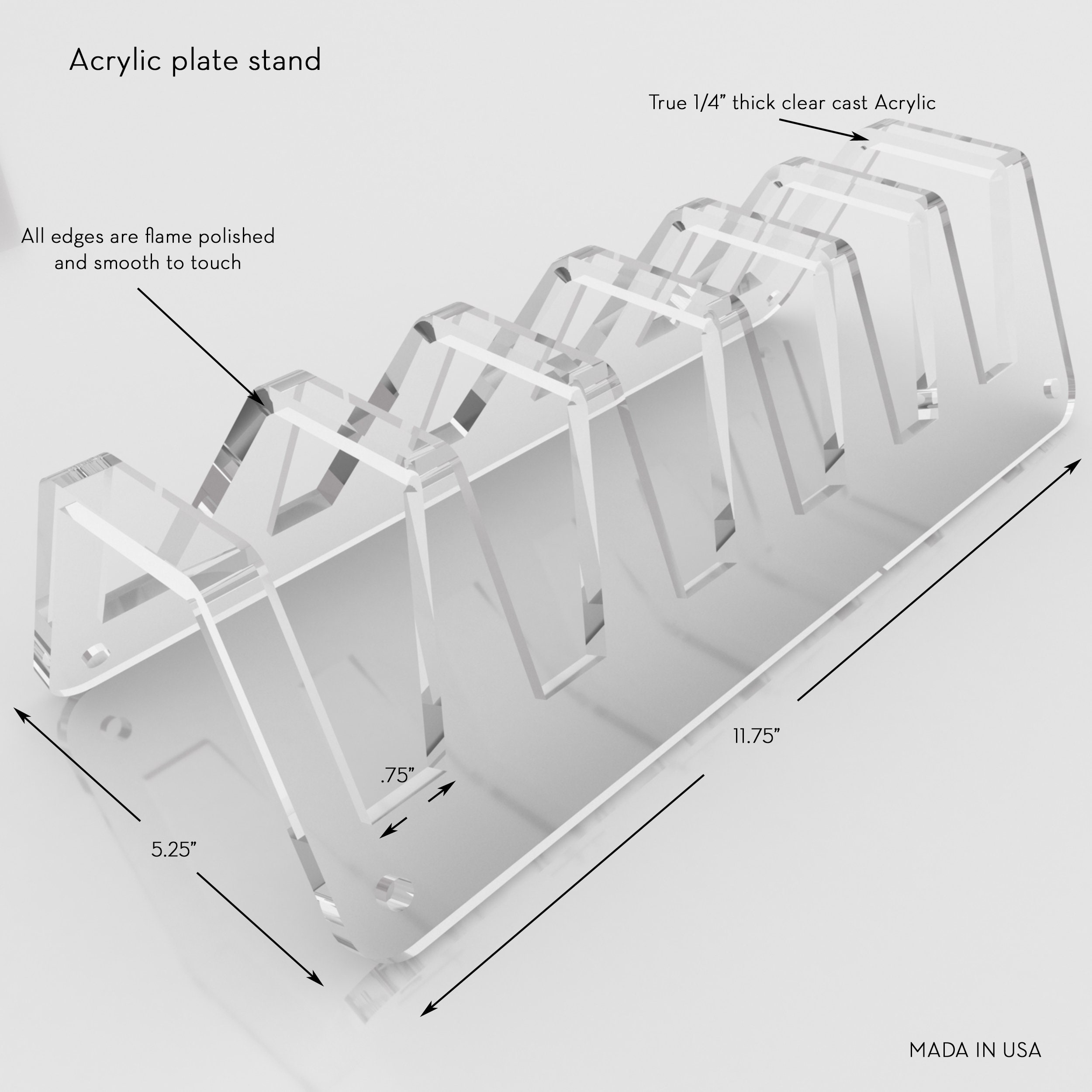 Clear Acrylic Plate Stands: Elegant Dinnerware Display Stand and Plate ...