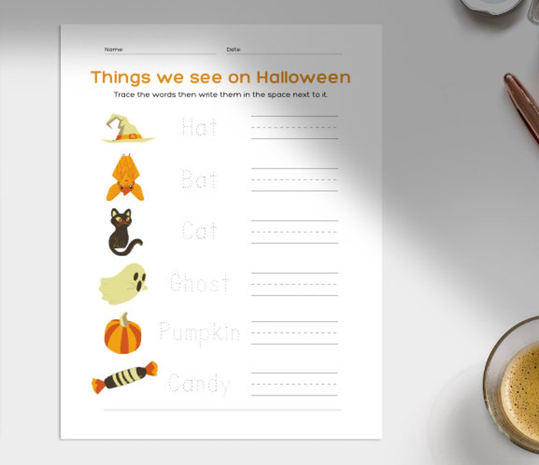 Halloween Themed Worksheet Pack 5 Activities - Etsy