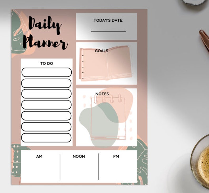 Printable Planner Packet With Boho Aesthetic, Daily Planner, Weekly ...